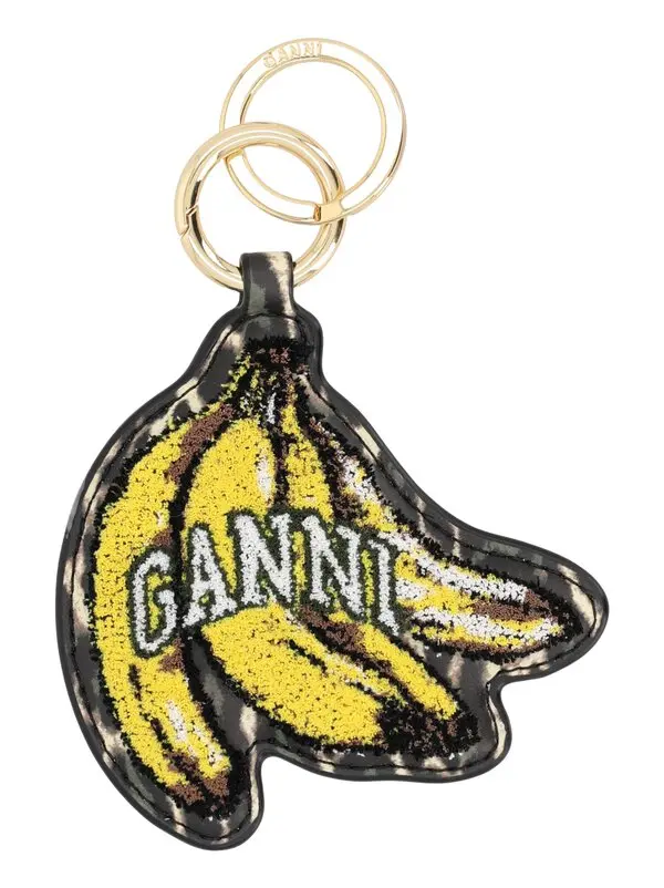 GANNI Banana Keychain - Black