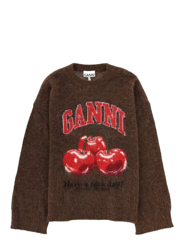 GANNI Wool Jersey - Brown
