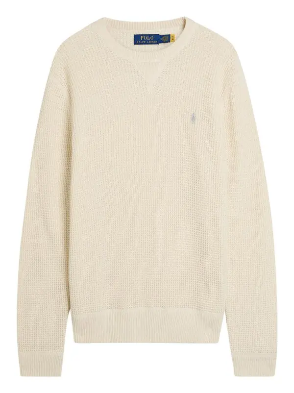 Polo Ralph Lauren Waffle-knit Wool-blend Jumper - Cream