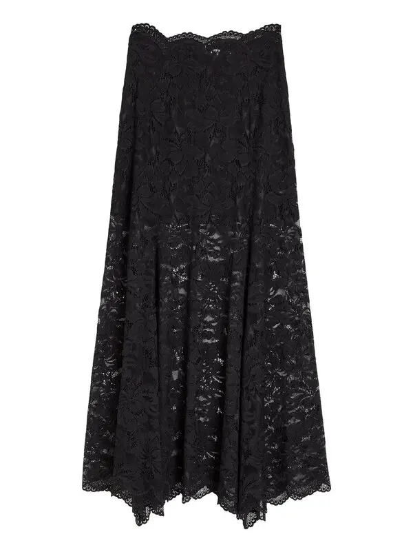 Rabanne Stretch-lace Maxi Skirt - Black