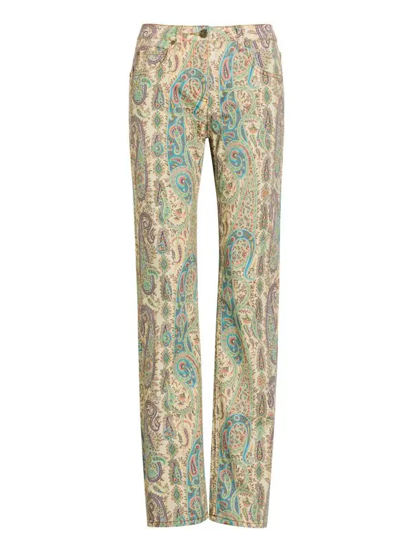 Etro Patterned Straight-leg Jeans - Multicoloured 1