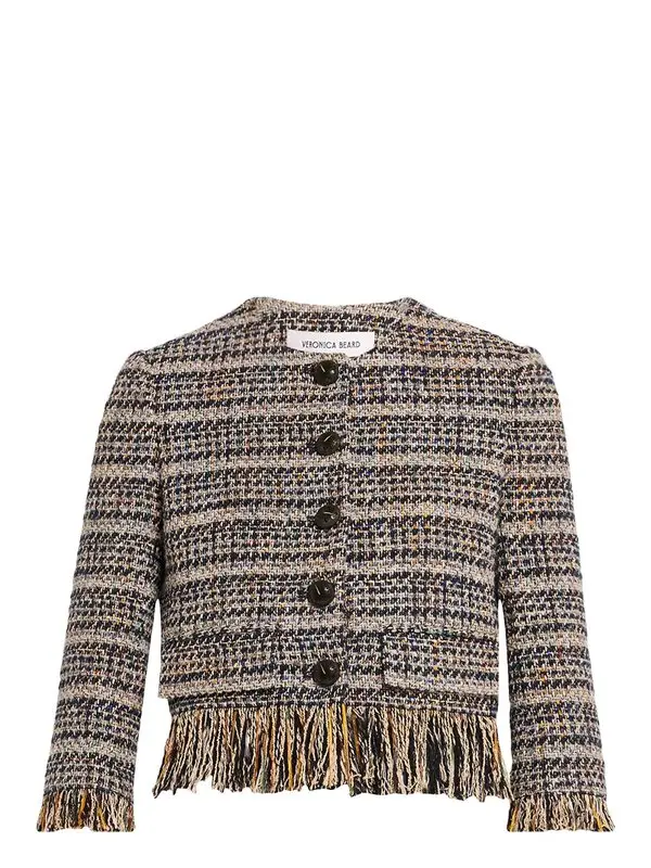 Veronica Beard Lyons Italian Tweed Jacket - Navy Multi