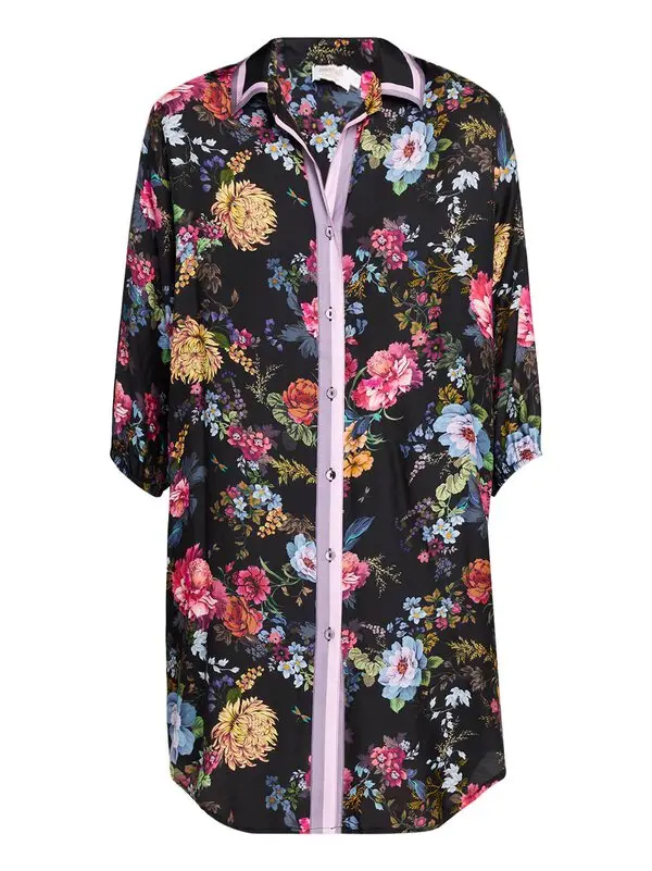 Johnny Was Floral Shirtdress Coverup - Baccara