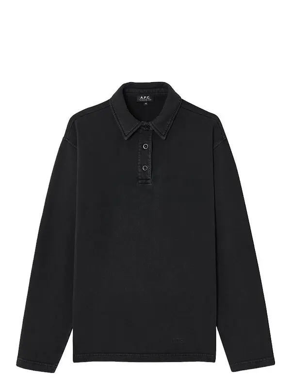 A.p.c. A. P.c Manches Long Sleeve Polo Shirt - Noir