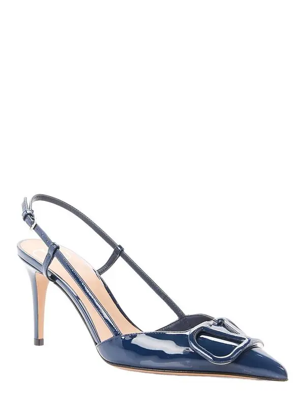 Valentino Garavani Vlogo Slingback Pumps - Blue