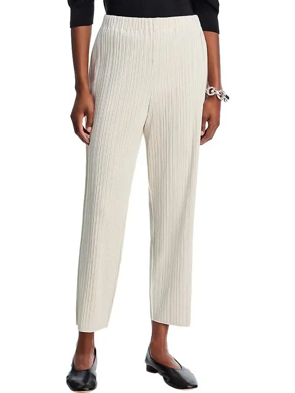 Issey Miyake Plisse Ankle Pants - Off White