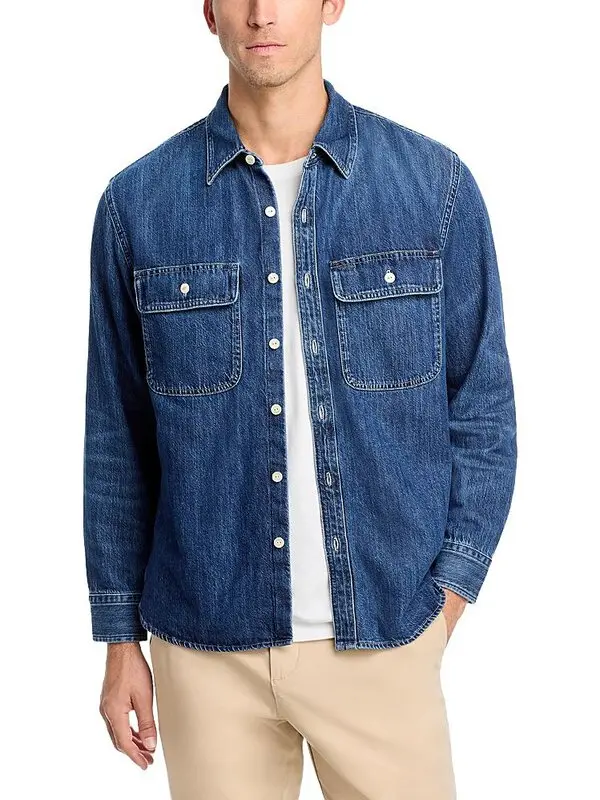 Madewell Long Sleeve Denim Button Front Shirt - Benfield