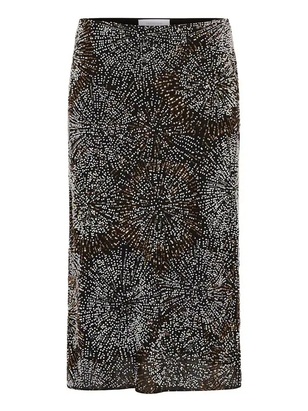 Rabanne Sequined Crepe Midi Skirt - Multi