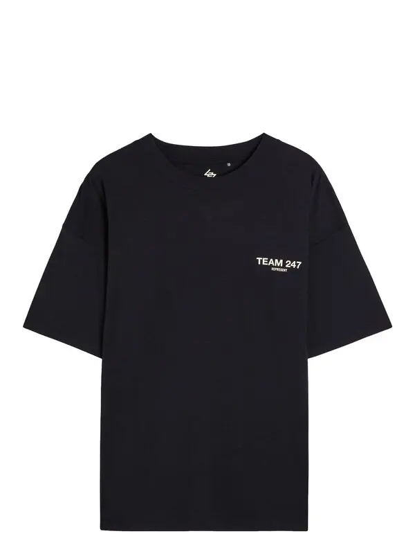 REPRESENT Team 247 Logo-print Jersey T-shirt - Black
