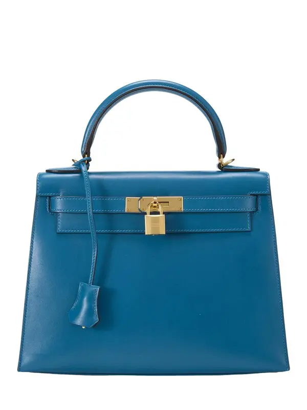 Hermès Box Kelly Sellier 32 - Blue Izmir