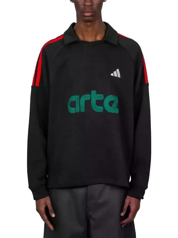 Adidas X Arte Antwerp Polo-collar Sweatshirt - Black