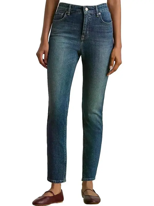 Ralph Lauren Buttoned Straight Leg Jeans - Blue