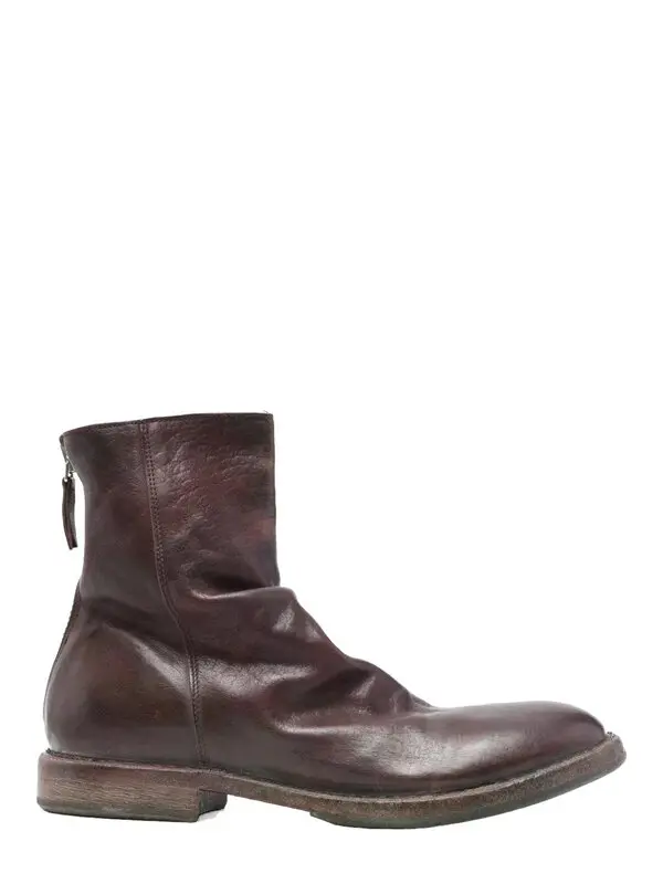 Moma Leather Ankle Boots - Brown