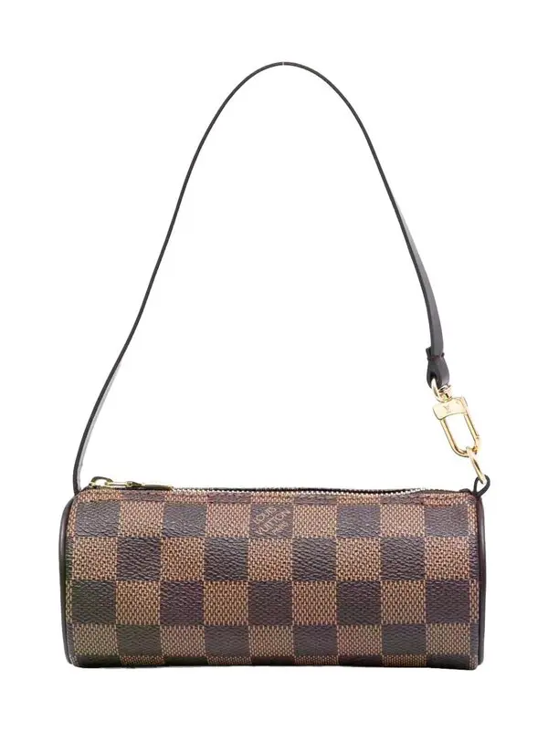 LOUIS VUITTON 1990-2020 Damier Ebene Papillon Pochette Handbag - Brown