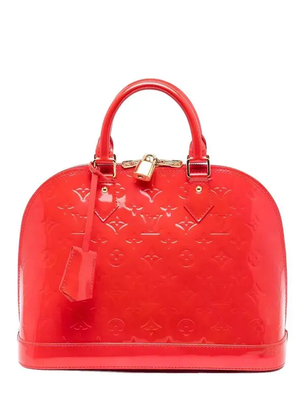 LOUIS VUITTON 2012 Monogram Vernis Alma Pm Handbag - Red