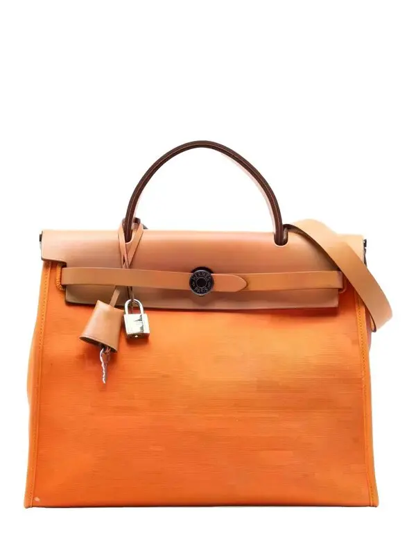 Hermès 2013 Toile Herbag Zip 31 Satchel - Brown