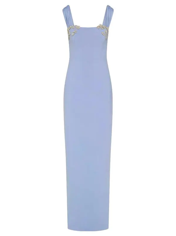 Rachel Gilbert Malia Embellished Maxi Gown - Blue