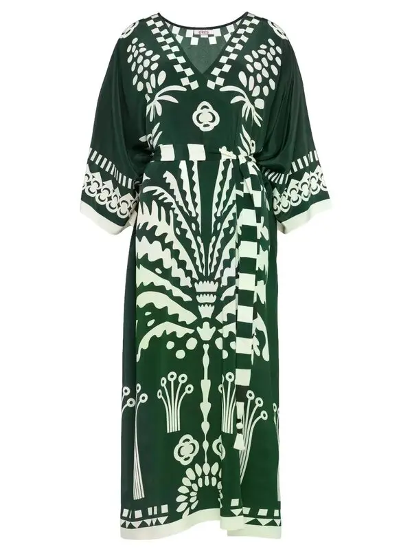 ERES Holi V-neck Kaftan - Green