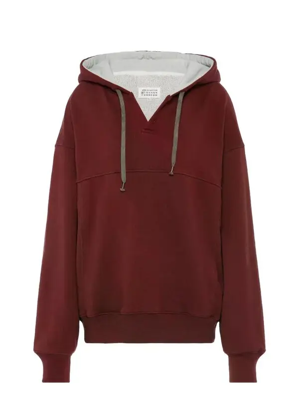 MAISON MARGIELA Cotton Hoodie - Red