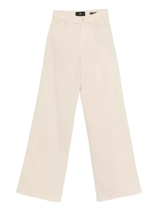7 For All Mankind Wide-leg Jeans - Neutrals