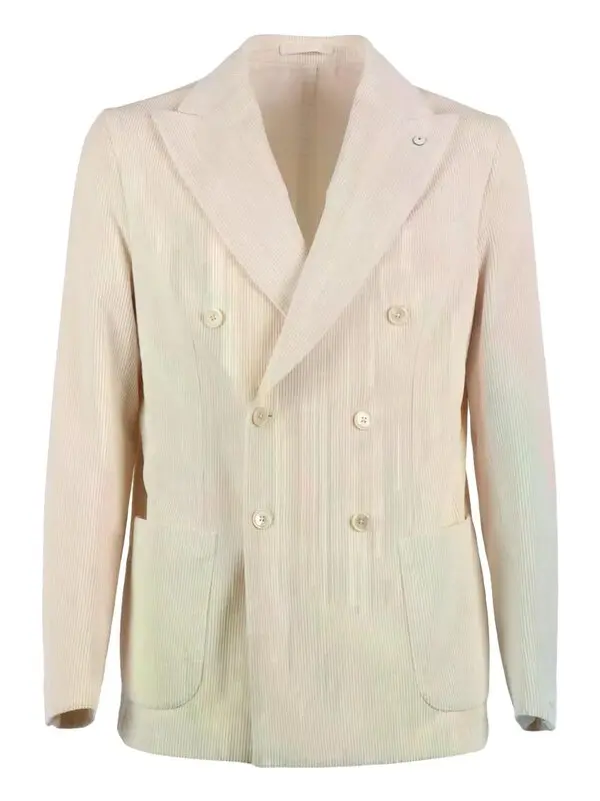 L.B.M. 1911 Double-breasted Corduroy Blazer - Neutrals