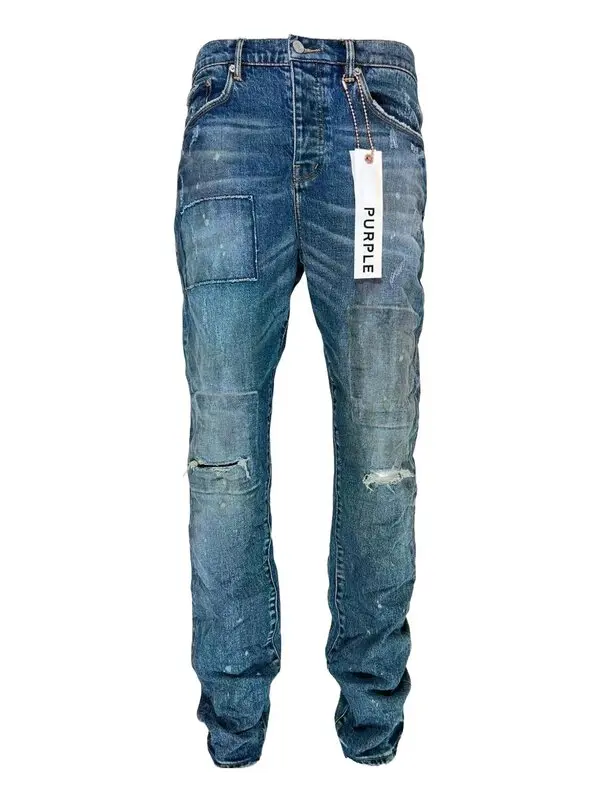 PURPLE BRAND Patch Detail Jeans - Blue
