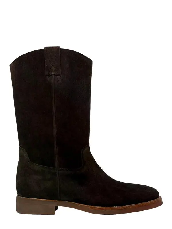 BOTTERO Panelled Suede Boots - Brown