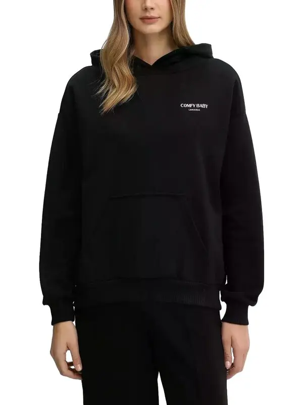 LA MANIA Hooded Top - Black
