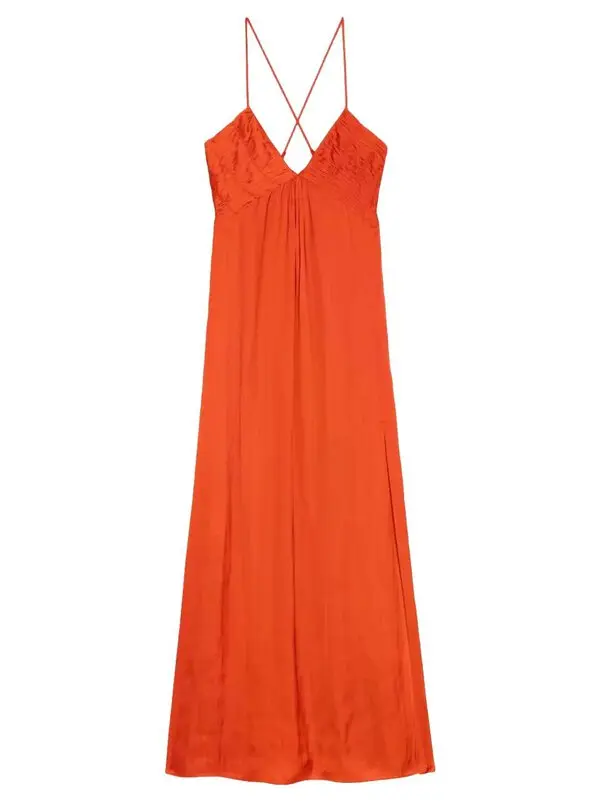 Zadig&Voltaire Ruched Maxi Dress - Orange