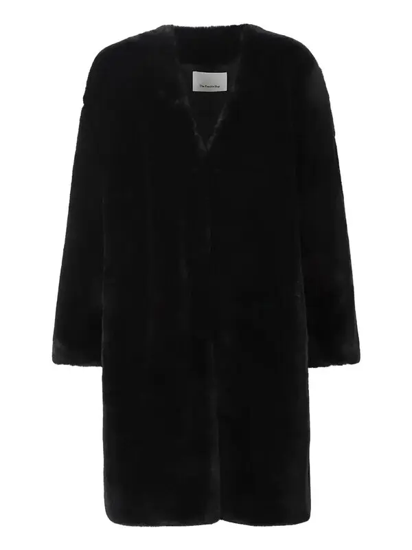 THE FRANKIE SHOP Matera Collarless Coat - Black