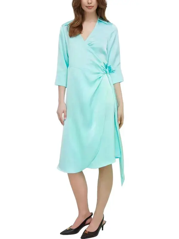 JOOP! Tie V-neck Dress - Blue