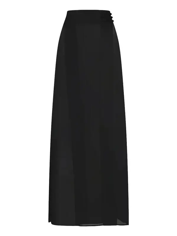 DI STAVNITSER Full Length Button Skirt - Black