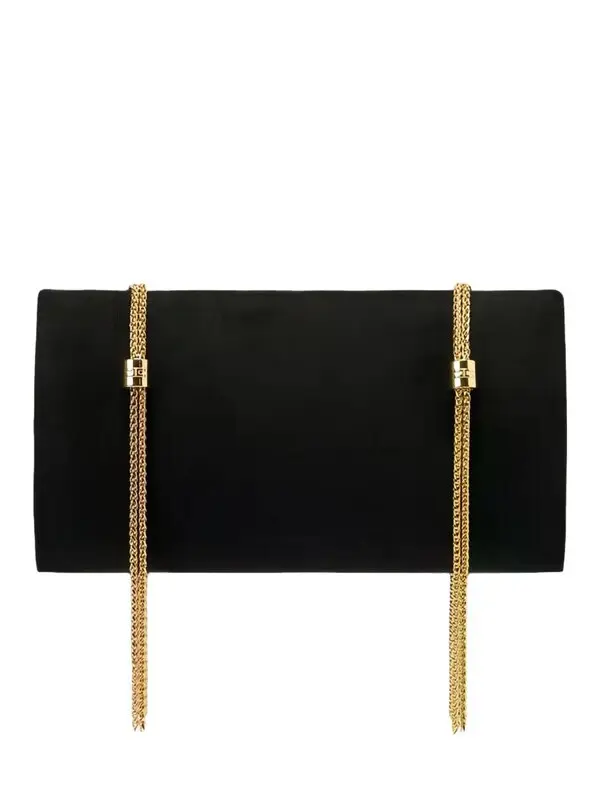 Elisabetta Franchi Logo Chain Shoulder Bag - Black