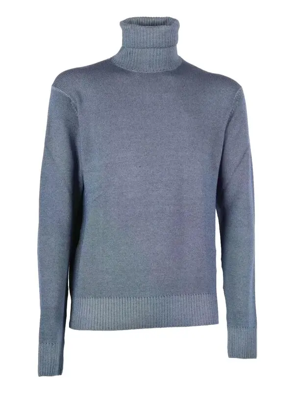L.B.M. 1911 Roll-neck Long-sleeve Sweater - Blue