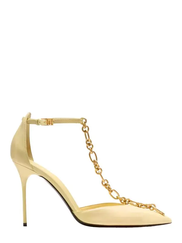 Balmain 95mm Pointed-toe Pumps - Yellow