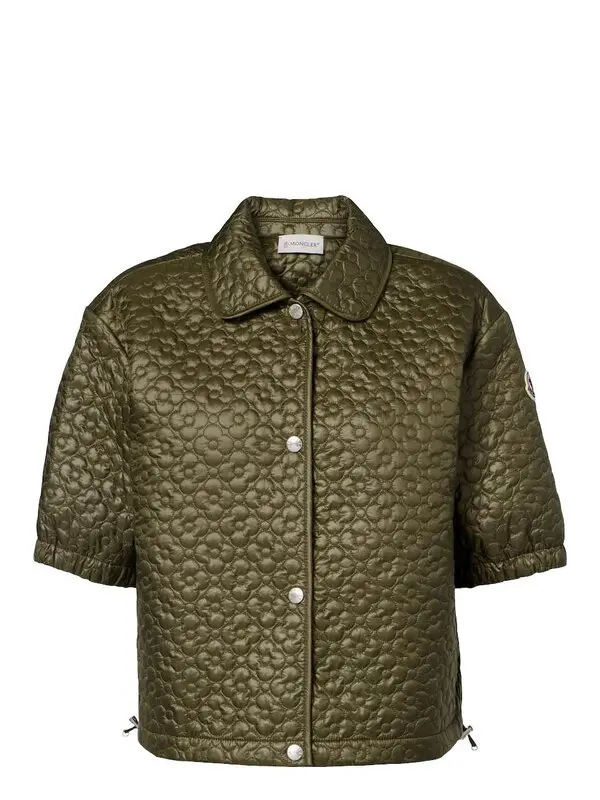 Moncler Cropped Jacket - Green