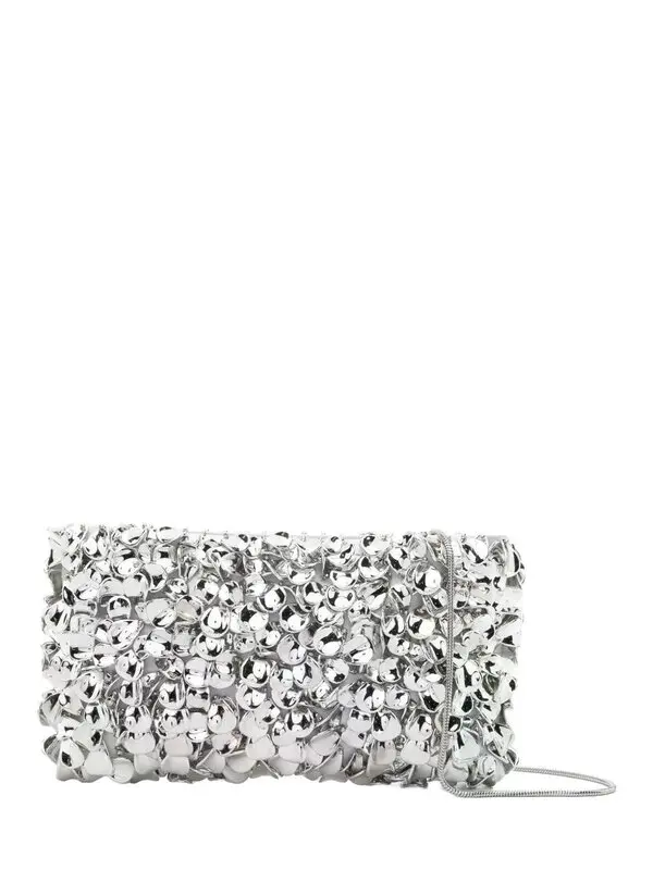Simkhai Reese Beaded Chain-strap Clutch Bag - Silver