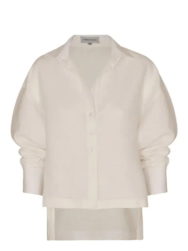 ANDRES OTALORA Si Sabes Linen Shirt - Off-white