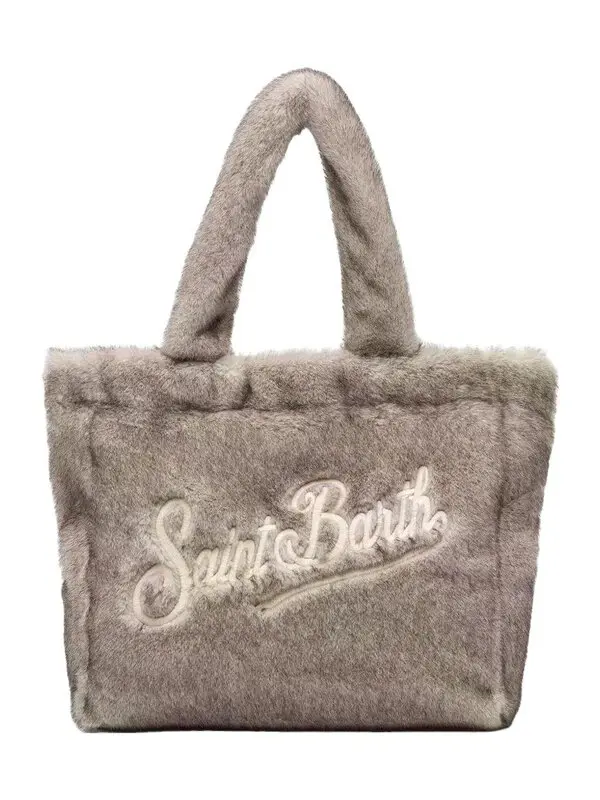 MC2 SAINT BARTH Faux-fur Tote - Grey