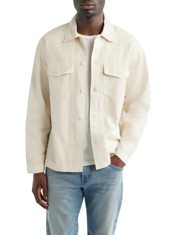 Madewell Cotton Twill Shirt Jacket - Ivory