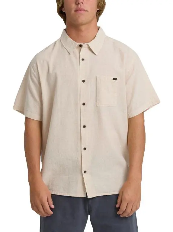 BILLABONG Victoria Short Sleeve Button-down Shirt - Off White