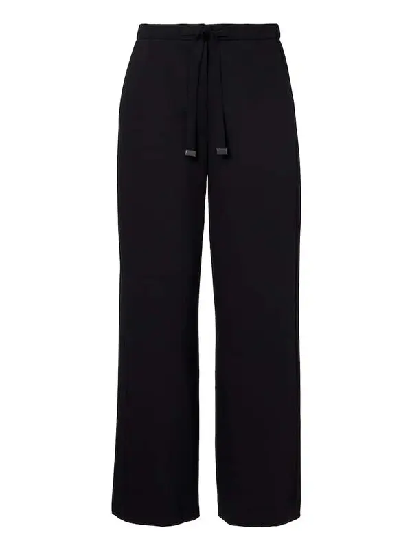 Max Mara Argenta Virgin Wool Crêpe Wide-leg Pants - Black