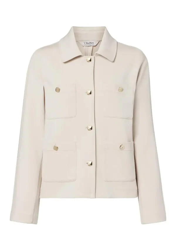 Max Mara Armonioso Cotton-blend Jersey Jacket - White