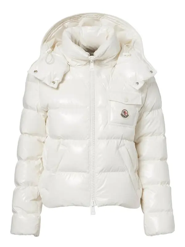 Moncler Logo Down Jacket - White