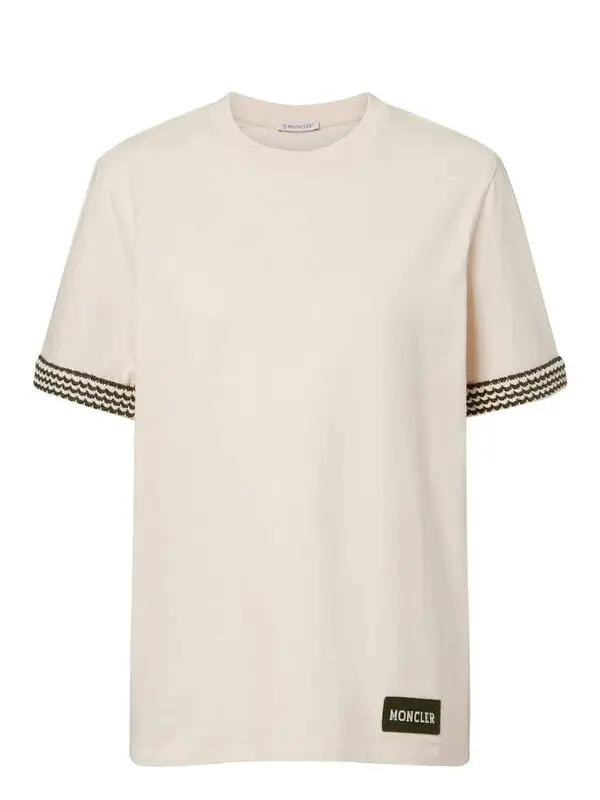 Moncler Cotton Jersey T-shirt - Beige
