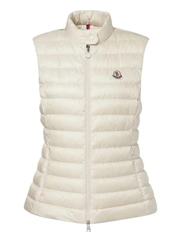 Moncler Logo Down Vest - White