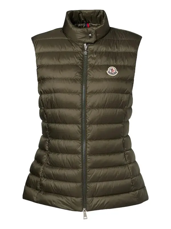 Moncler Logo Down Vest - Green