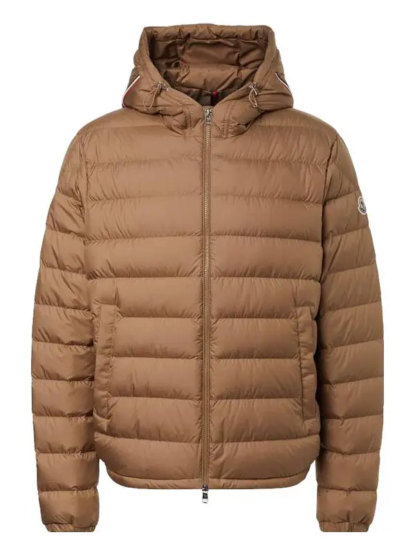 Moncler Cropped Down Jacket - Brown