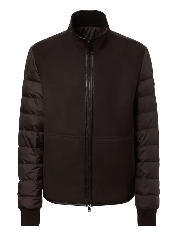 Moncler Reversible Shearling Down Jacket - Brown