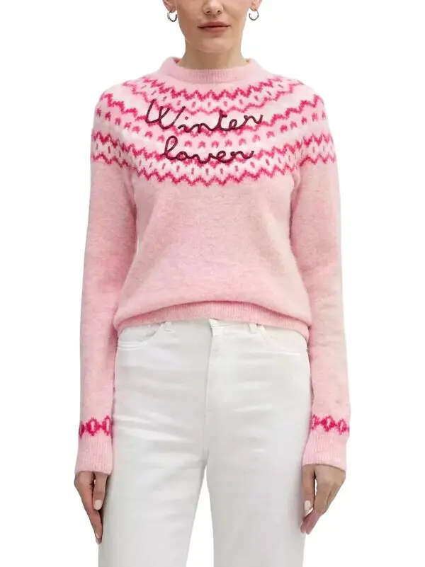 MC2 SAINT BARTH Patterned Pullover Sweater - Pink